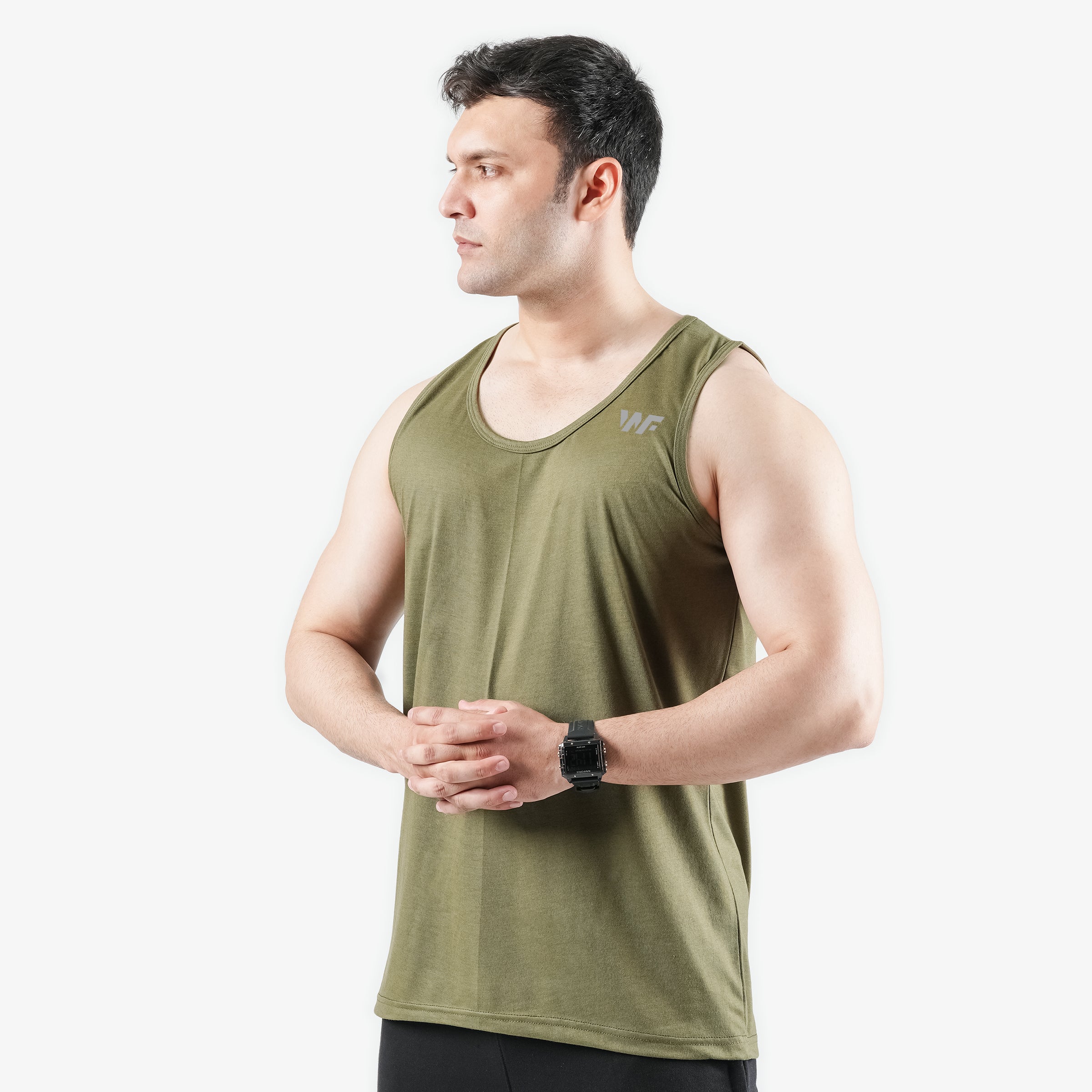 Plain Olive Green Sando – Wear To Fit